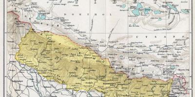 尼泊尔的地图-地图尼泊尔(南部的亚洲-亚洲)